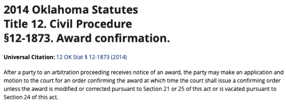 8: State Statute - Oklahoma – FairClaims