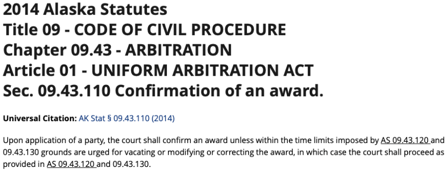 8: State Statute - Alaska – FairClaims